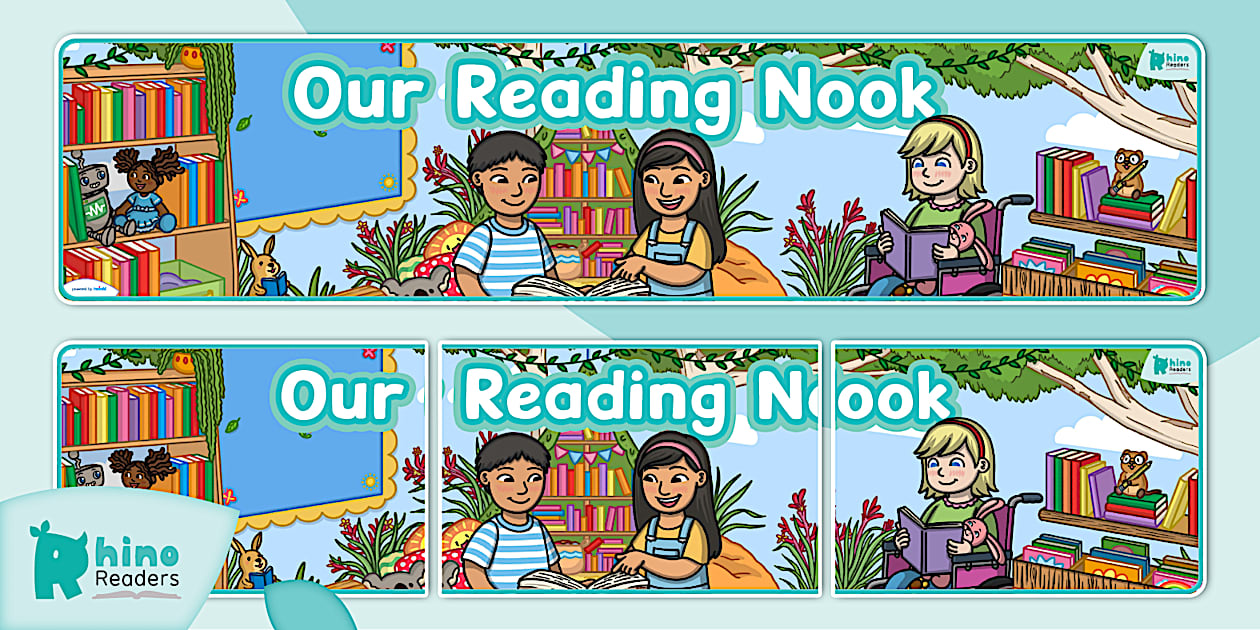 Rhino Readers Reading Nook Banner | Twinkl (teacher made)
