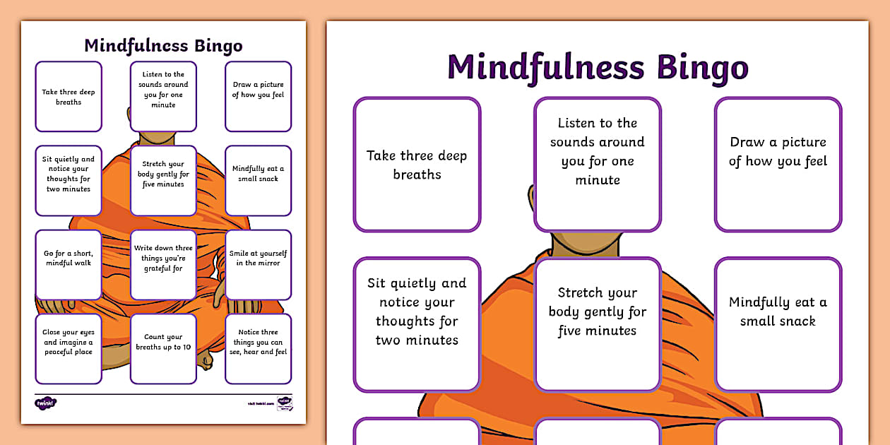 Mindfulness Bingo (teacher made) - Twinkl