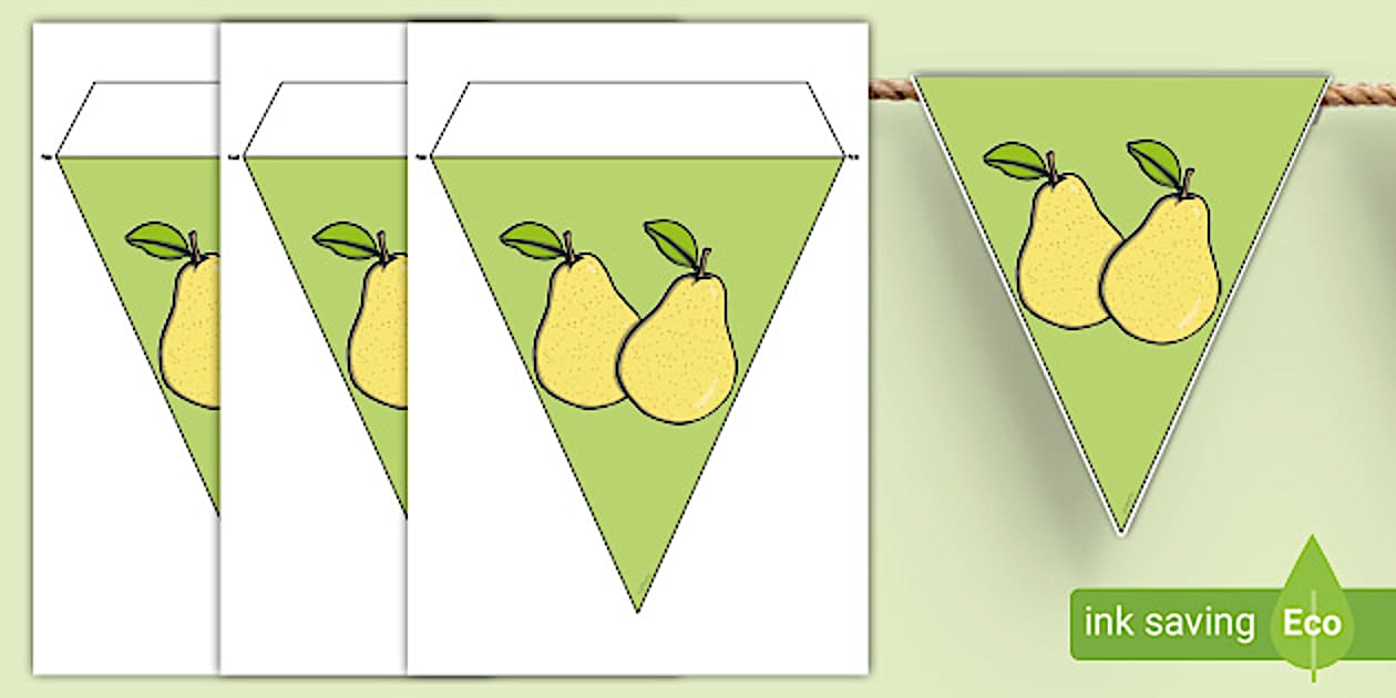 Pear Bunting Display | Decorative | Twinkl (teacher made)