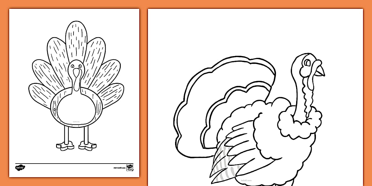 Blank Turkey Template | Thanksgiving (teacher made) - Twinkl