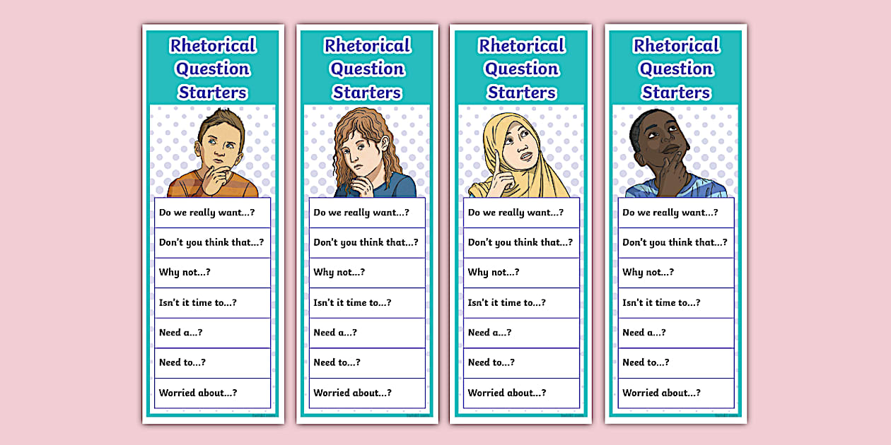 Rhetorical Question Starters | Prompts Bookmark - Twinkl