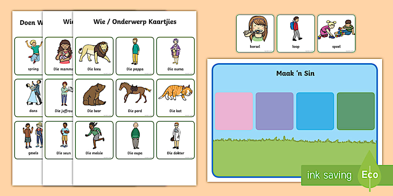 Maak Sinne Met Woorde in Afrikaans Aktiwiteit | Twinkl ZA