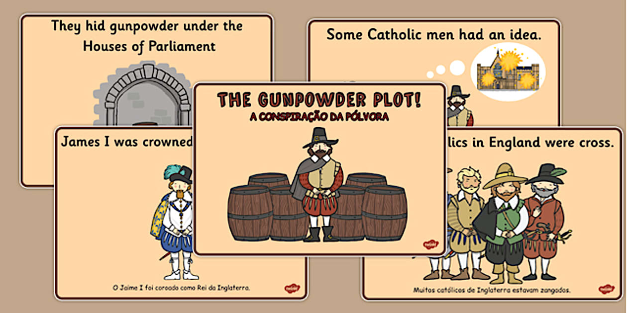 A conspiração da pólvora Portuguese Translation - Twinkl