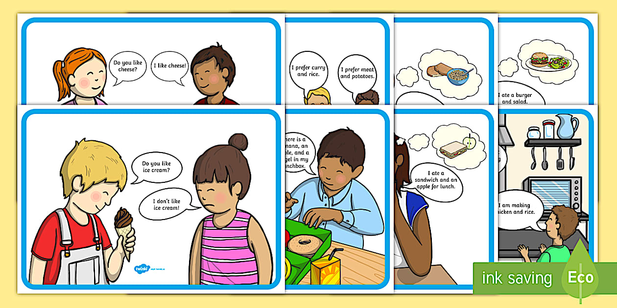 Food Conversation Display Posters (teacher made) - Twinkl