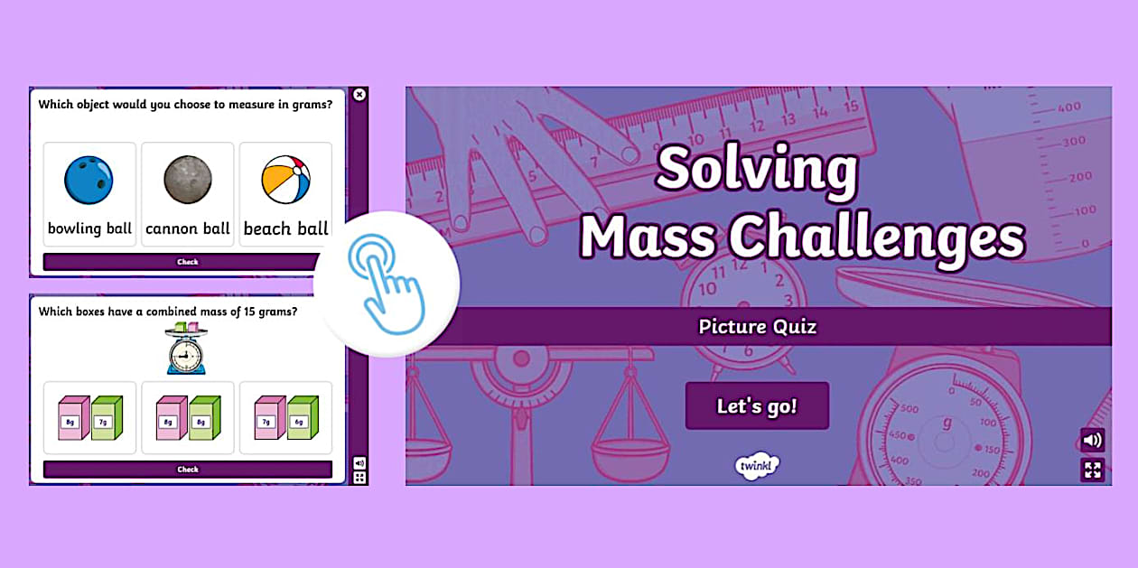 👉 Y2 Mass Maths Interactive Quiz (4) (Teacher-Made)