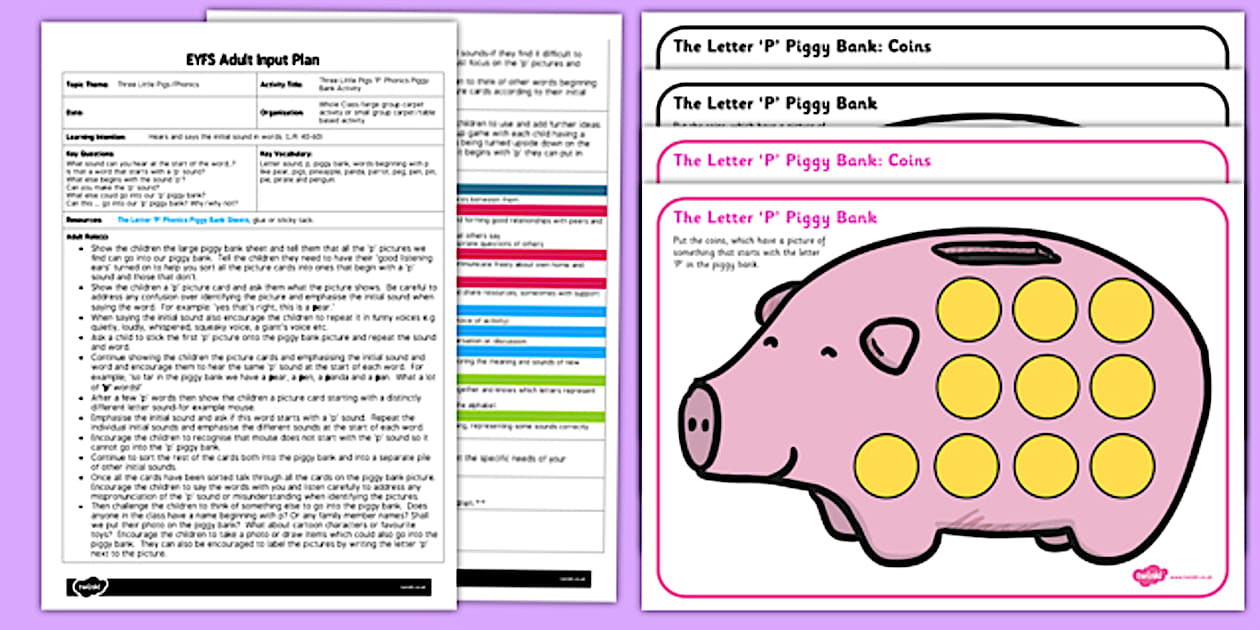 Pig Activity for Toddlers -Three Little Pigs | EYFS Phonics