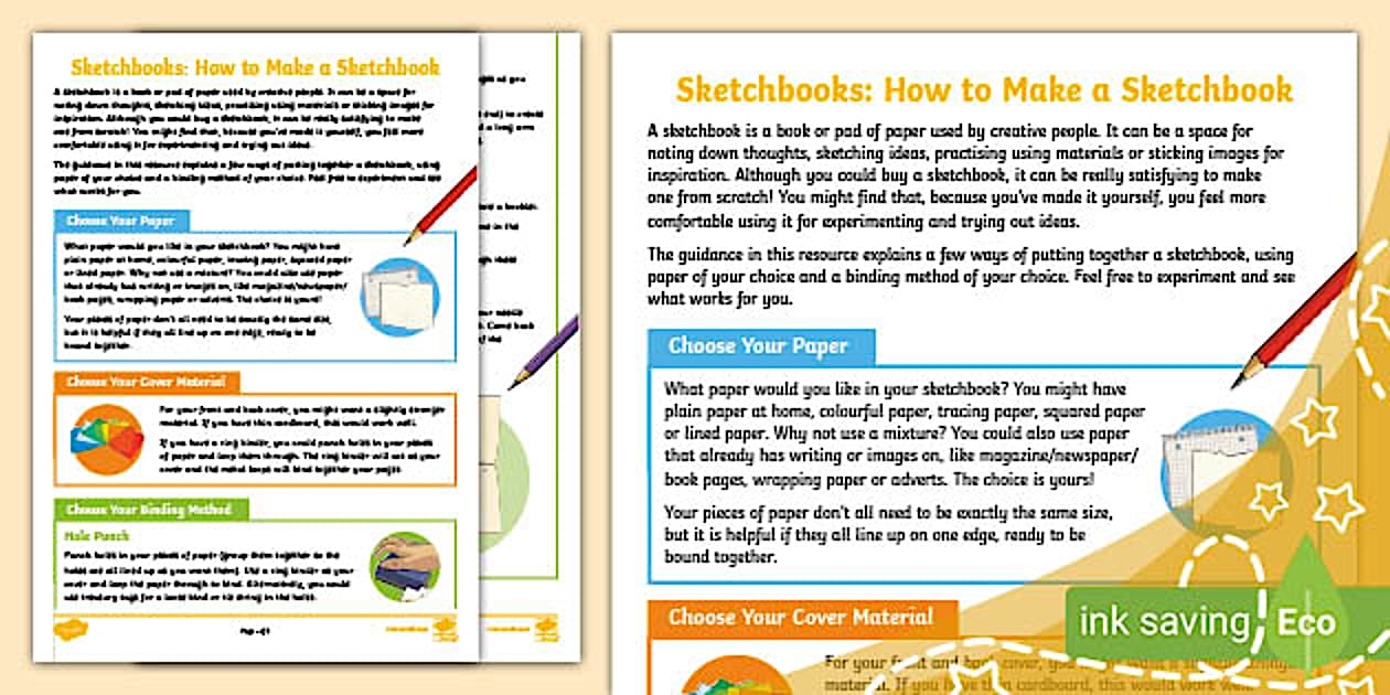 Sketchbooks: How to Make a Sketchbook (Teacher-Made)
