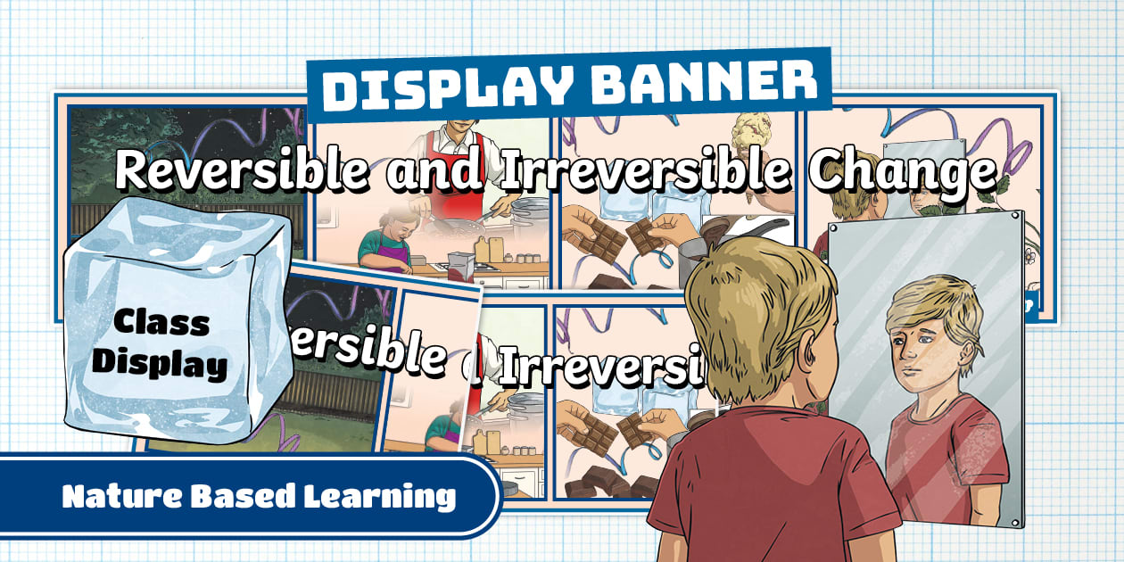 Outdoor STEM Display Banner - Reversible Irreversible Change