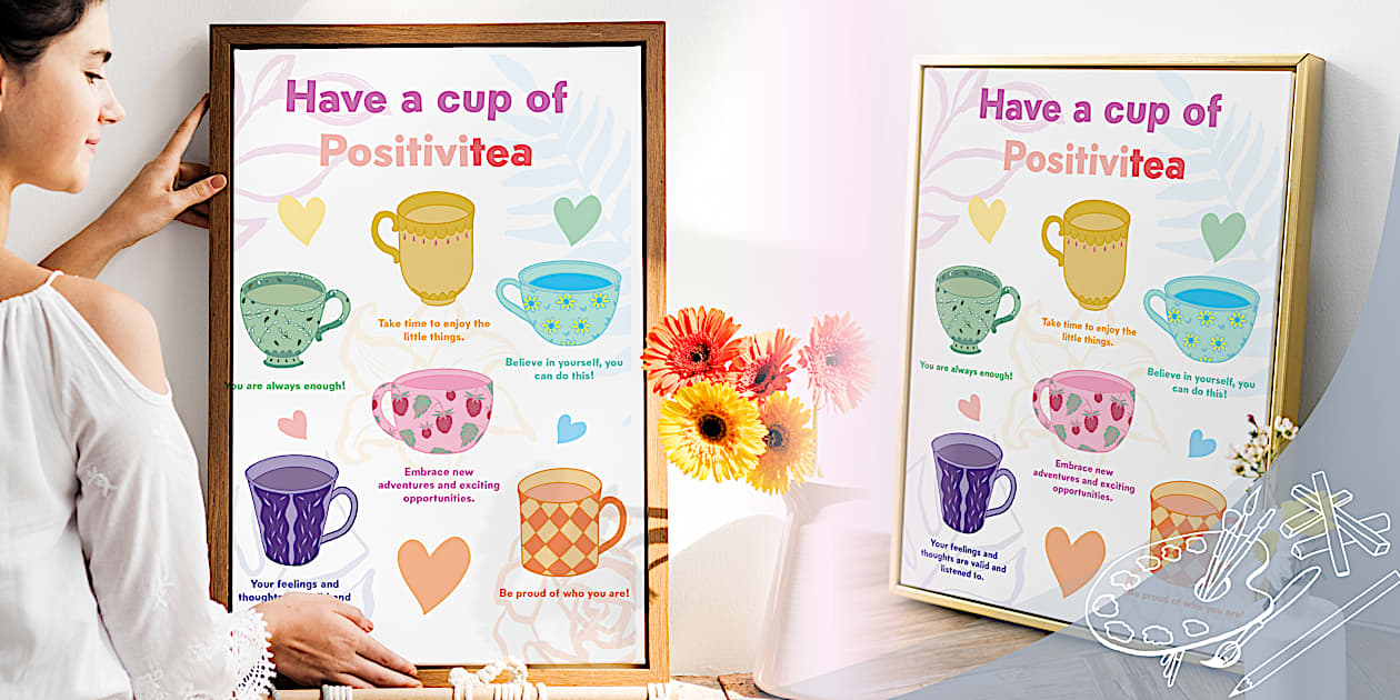 Have a Cup of Positivity Positive Affirmations Poster
