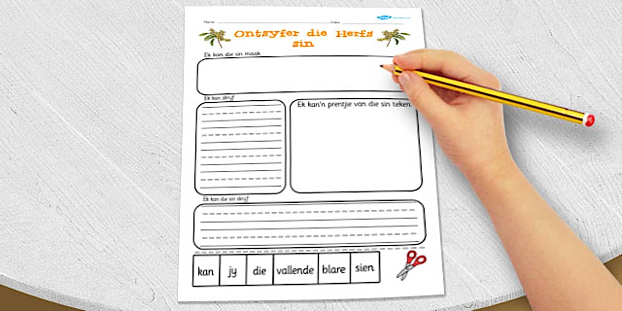 Afrikaans Herfs Sin werk (teacher made) - Twinkl