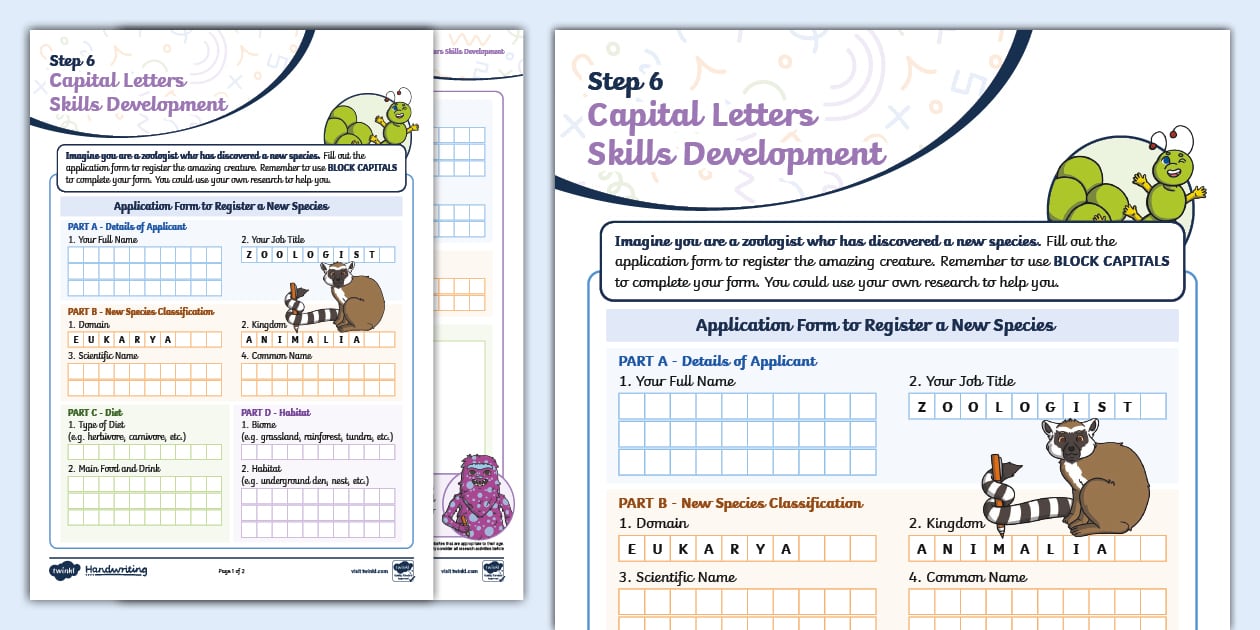 Step 6 Capital Letters Skills Development (teacher made)