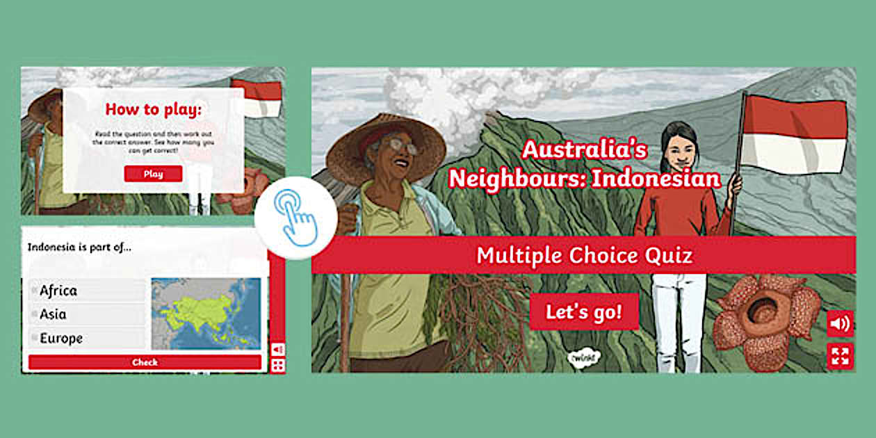 Australia’s Neighbours Indonesia Interactive Quiz - Twinkl