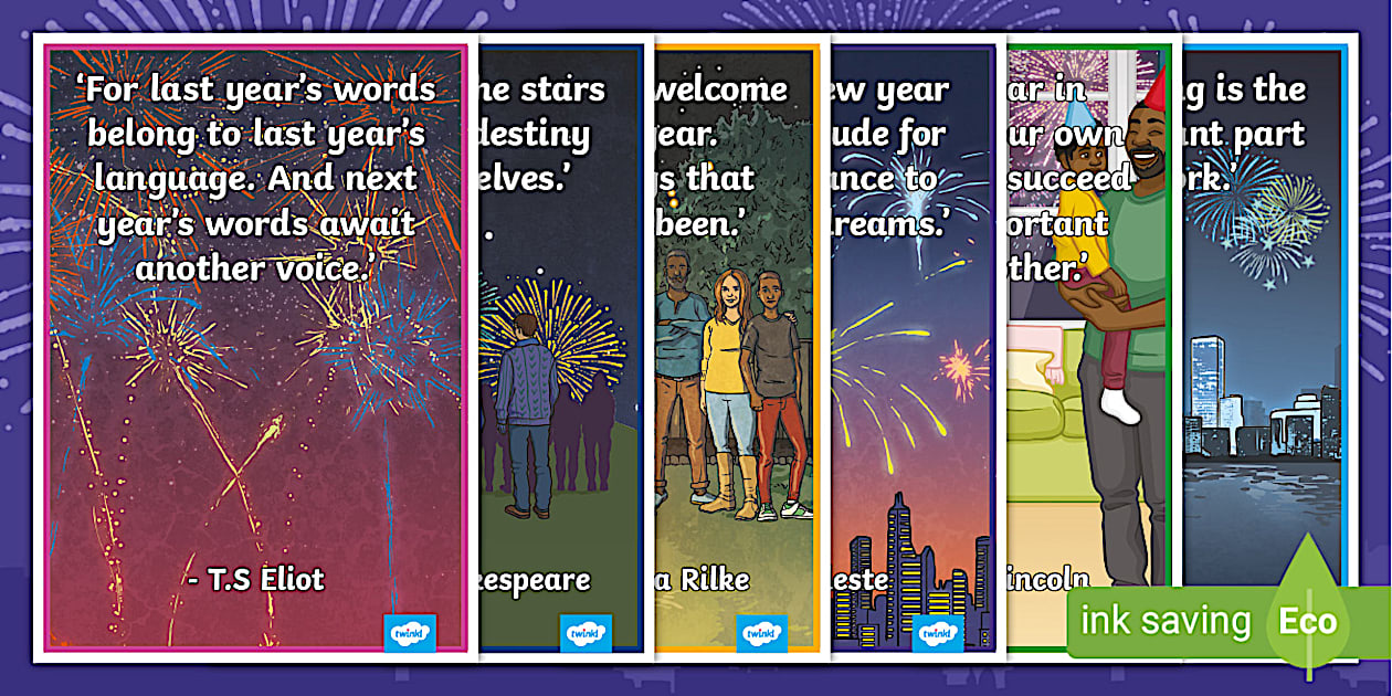 New Year Resolution Quotes - Primary Resources - Twinkl