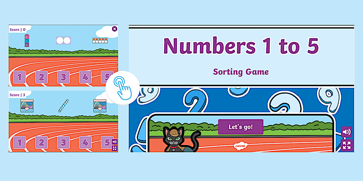 👉 Numbers 1 to 5 EYFS Maths Sorting Game - Twinkl