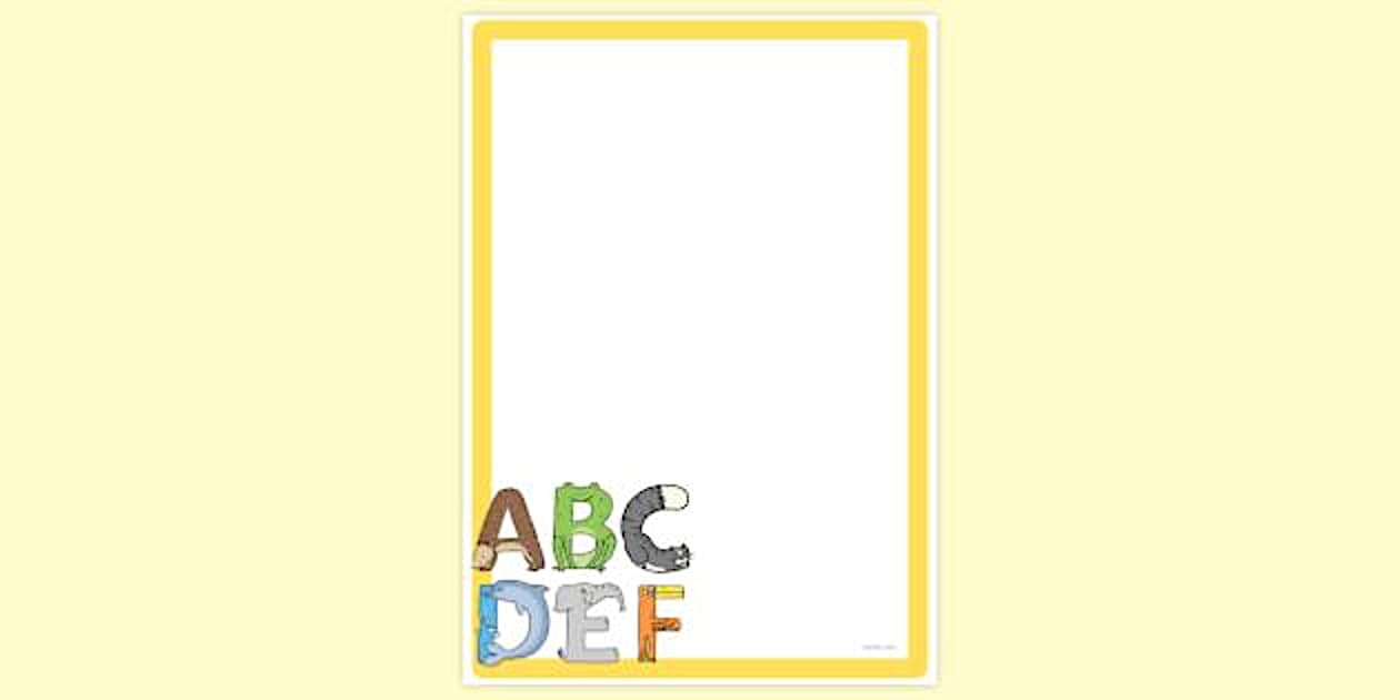 ACBDEF Page Border | Page Borders | Twinkl (teacher made)