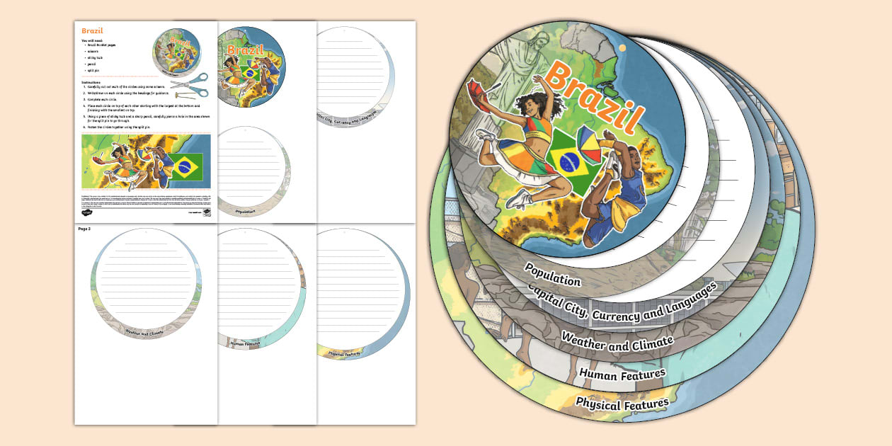 Brazil Circles Booklet (teacher made) - Twinkl