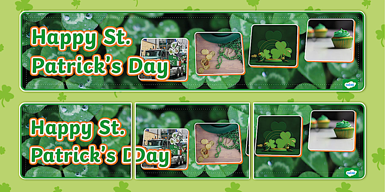 Happy St. Patrick's Day Photo Display Banner