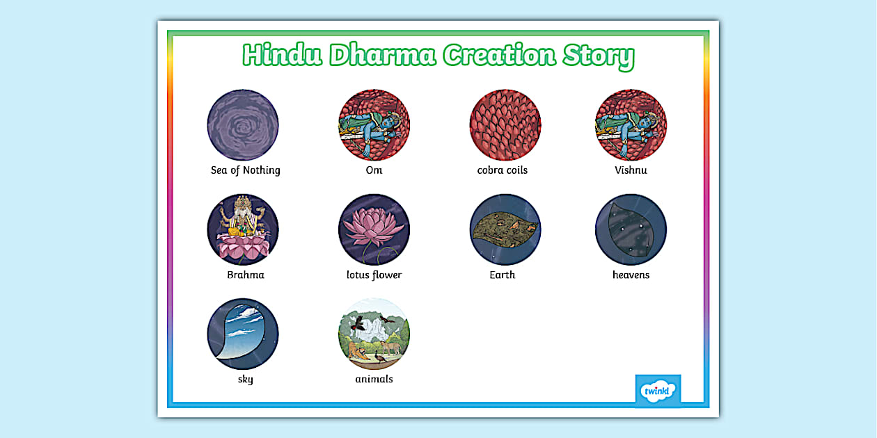 Hindu Creation Story Word Mat (teacher made) - Twinkl