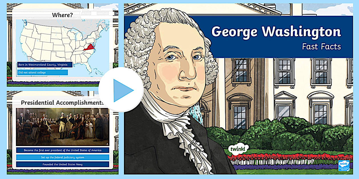 George Washington Facts PowerPoint for 3rd-5th Grade