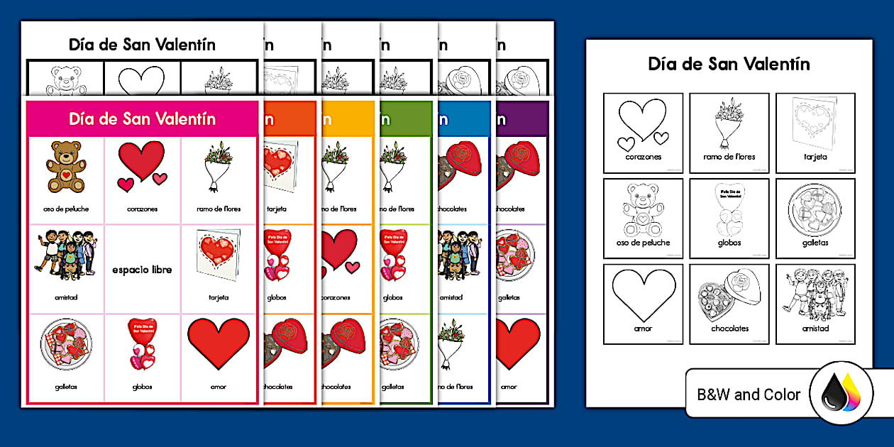 Bingo: Día de San Valentín (teacher made) - Twinkl