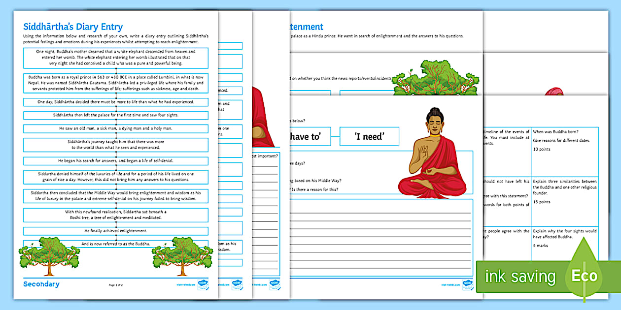 The Life of Buddha Worksheet / Worksheets (teacher made)