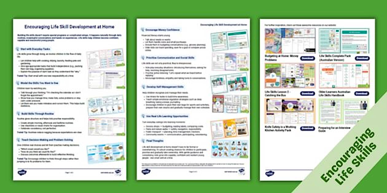 Life Skills Development at Home