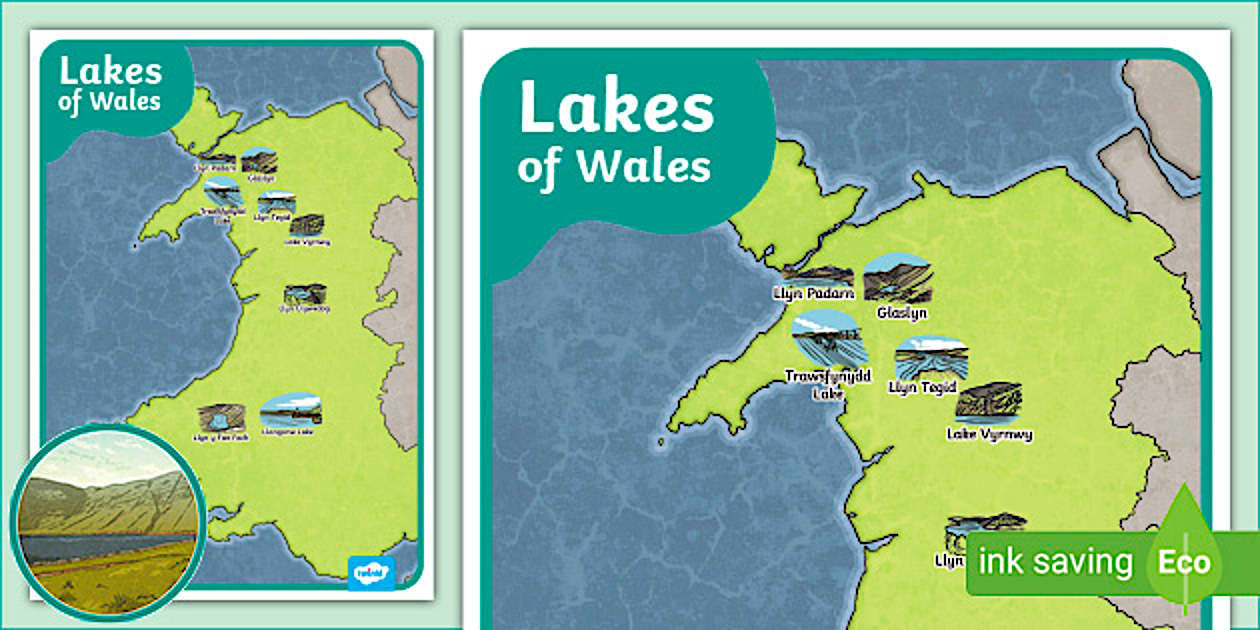Lakes of Wales: Map of Lakes in Wales | Twinkl Resources