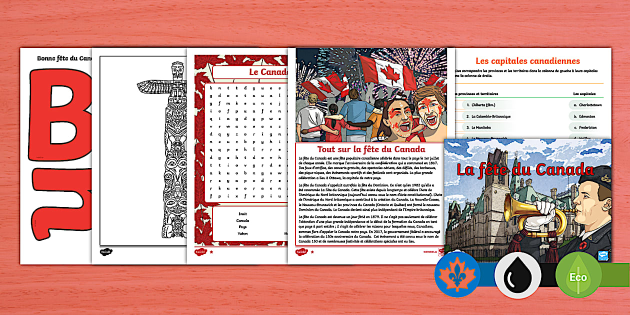 Canada Day Celebration Pack Intermediate French - Twinkl
