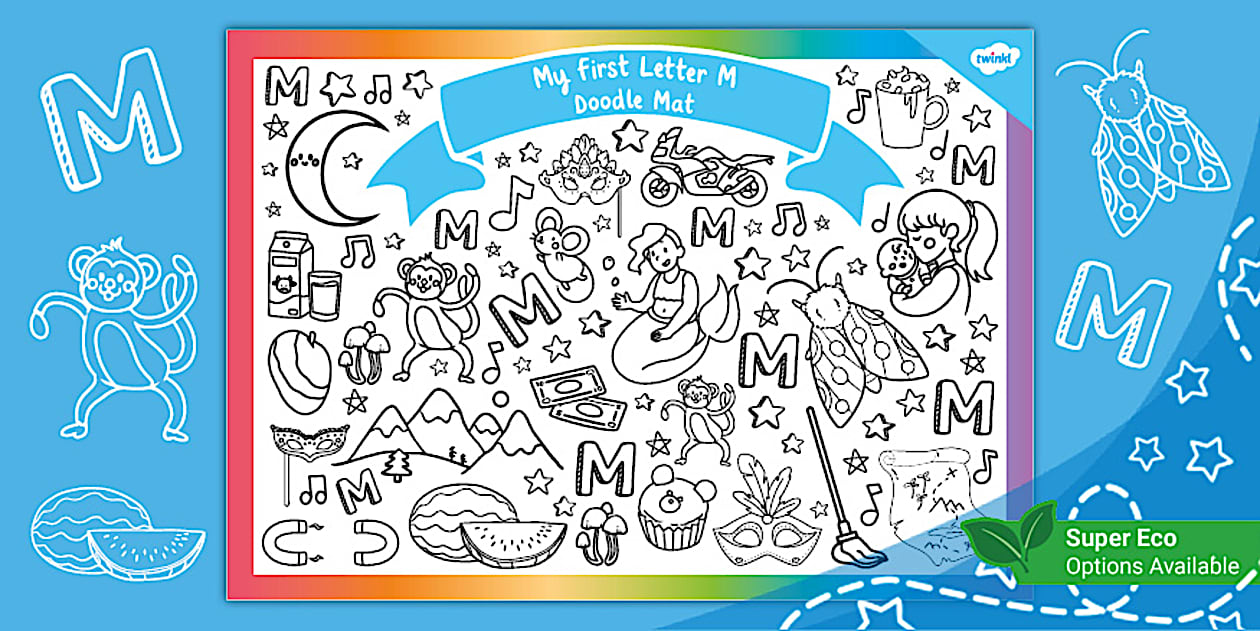 My First Letter M Doodle Mat