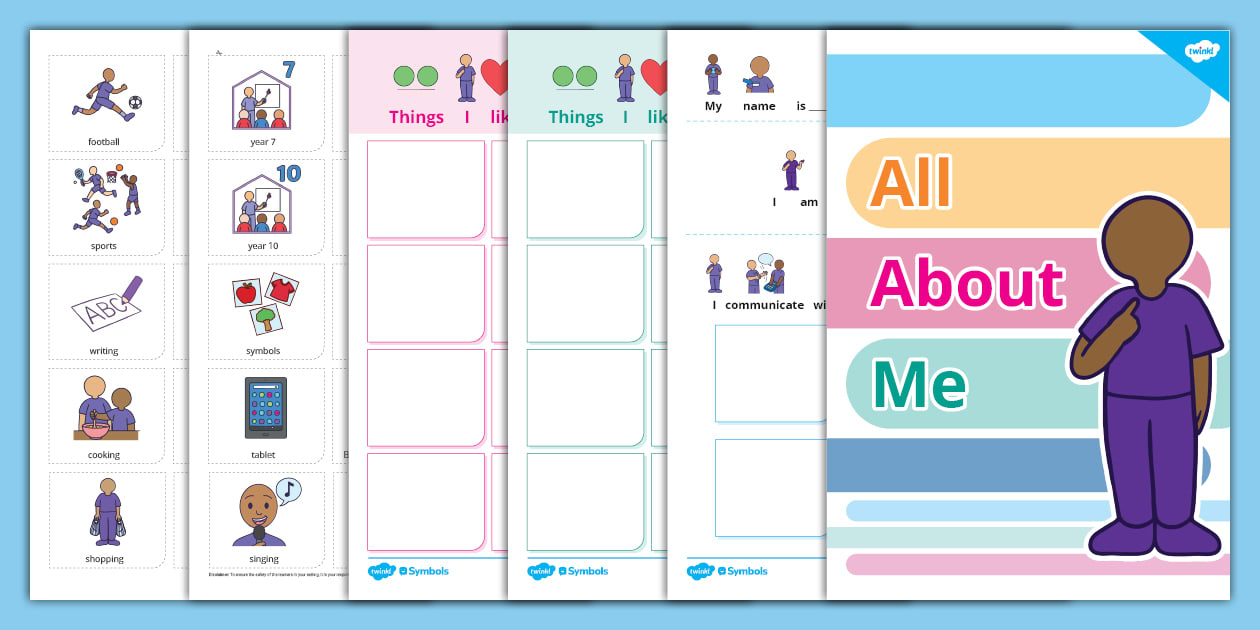 Twinkl Symbols: Older Learners: All About Me (Teacher-Made)