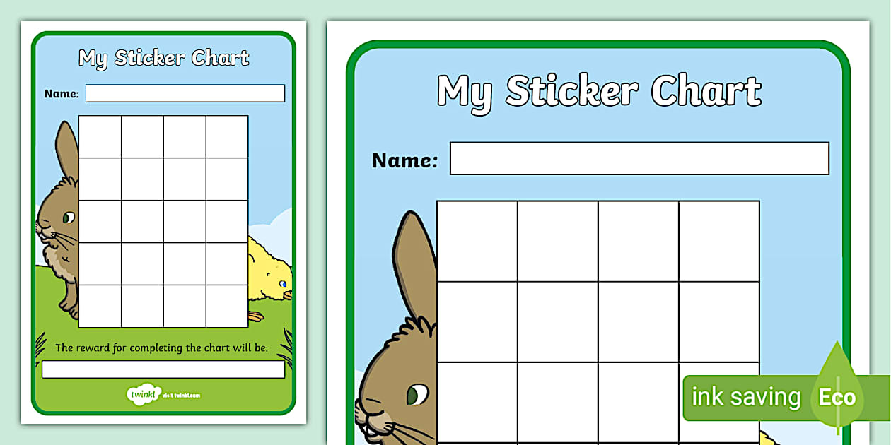 Rabbit Sticker Chart (teacher made) - Twinkl