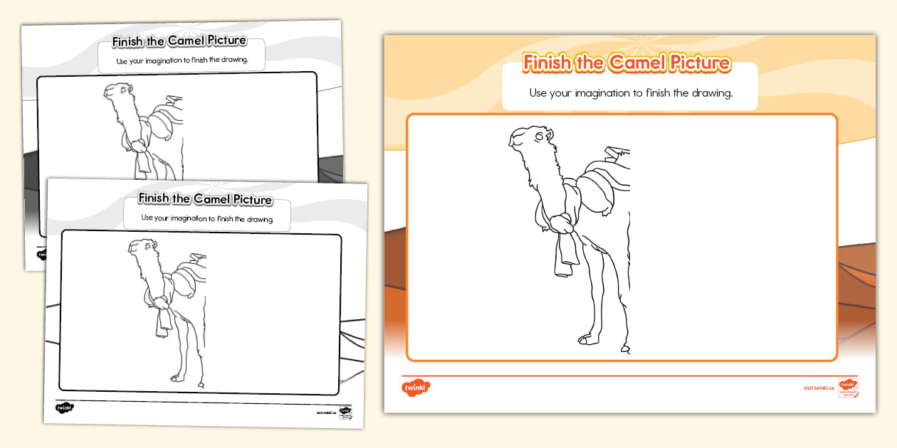 Finish the Camel Picture Worksheet