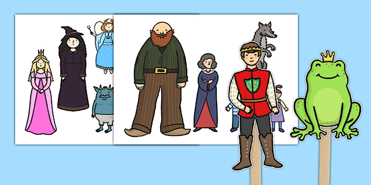 Traditional Tales Stick Puppets for Early Years - Twinkl