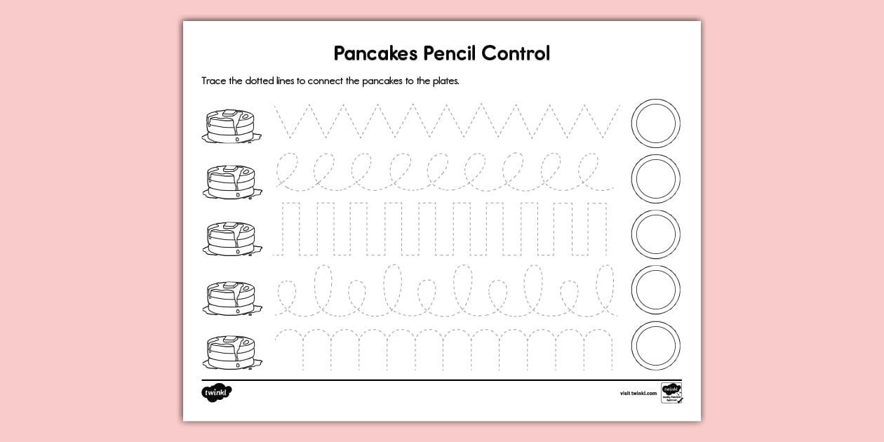 Pancakes Pencil Control Activity (teacher made) - Twinkl