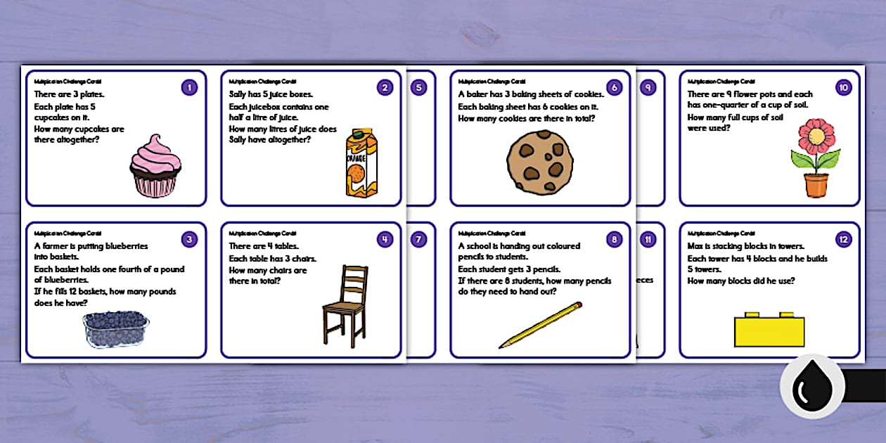 Grade 2 Multiplication Challenge Cards (Teacher-Made)