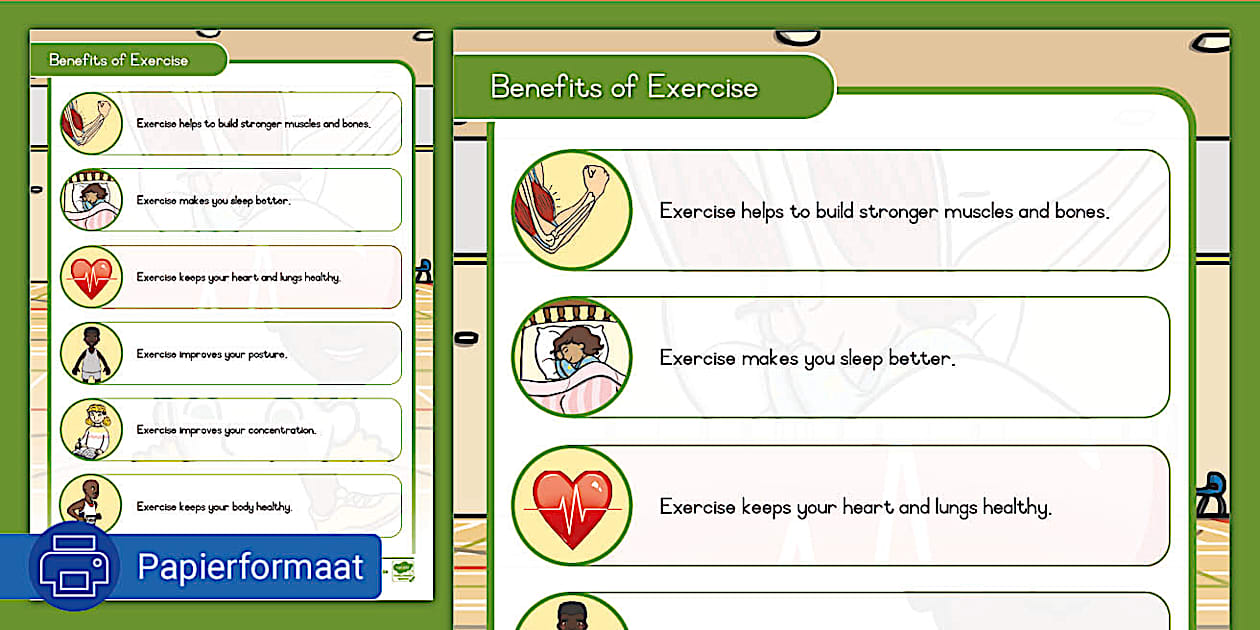 Foundation Phase Physical Education Benefits of Exercise Poster (CAPS)