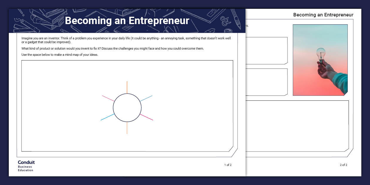 Becoming an Entrepreneur Activity (teacher made) - Twinkl