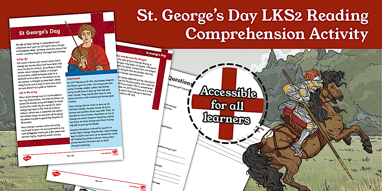 St George's Day LKS2 Reading Comprehension Activity