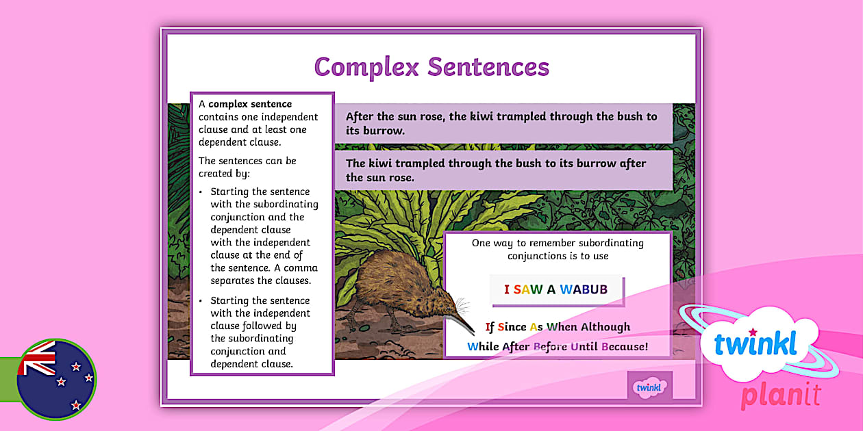 Complex Sentences Poster (teacher made) - Twinkl