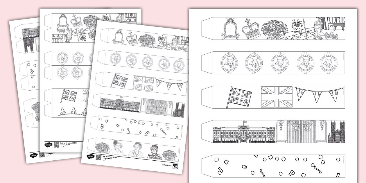 Queen’s Platinum Jubilee Decorations - Paper Chain Colouring