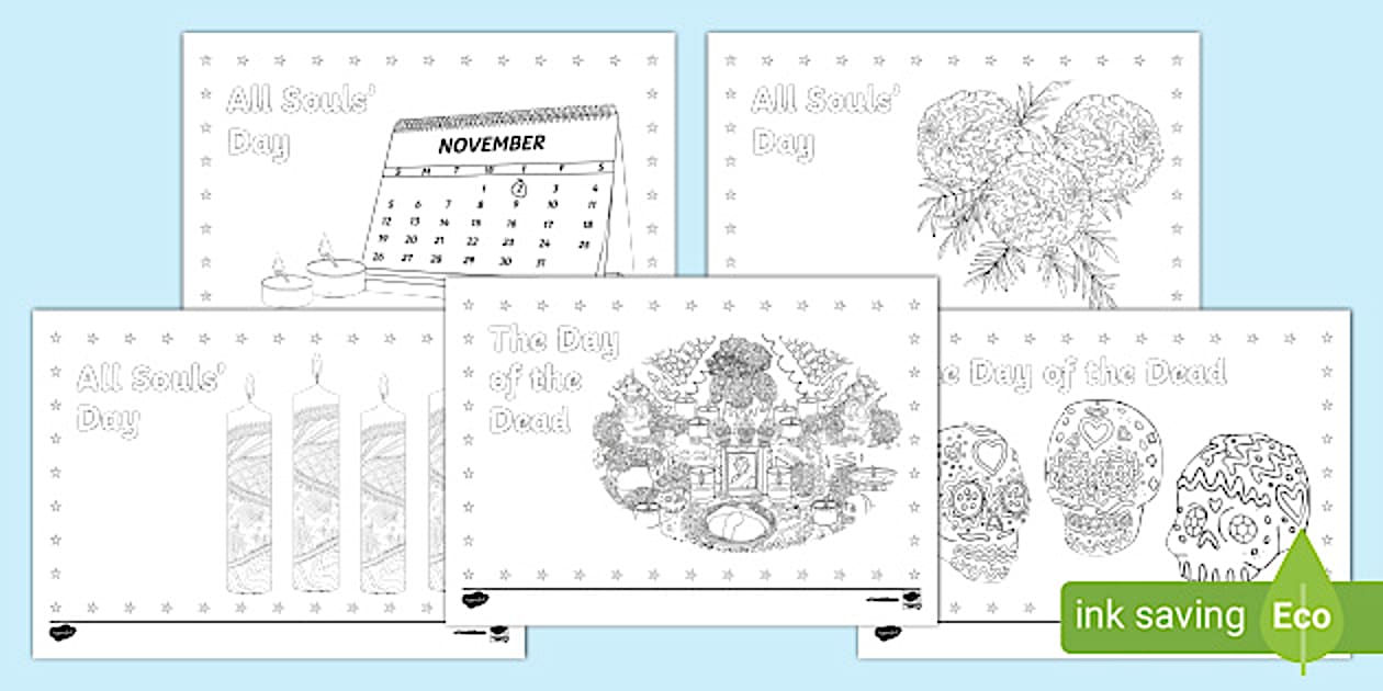 All Souls' Day Mindfulness Colouring (teacher made) - Twinkl