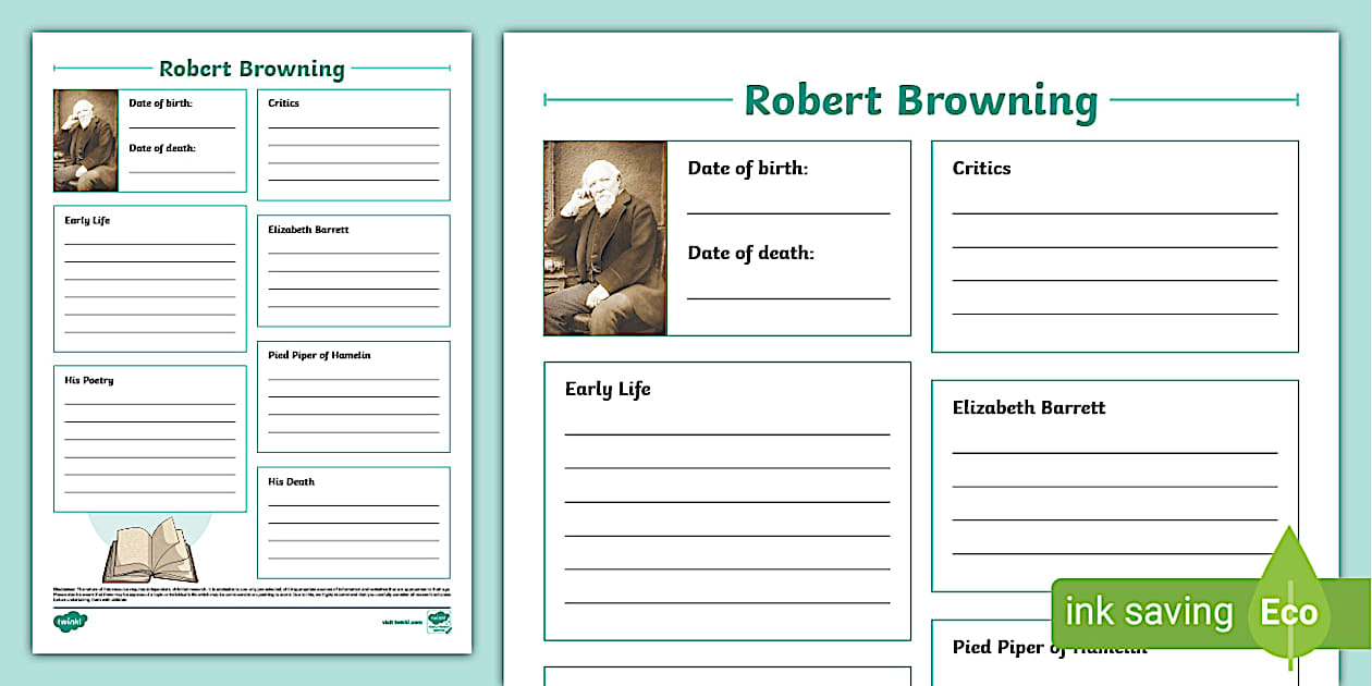 Robert Browning Fact File Template
