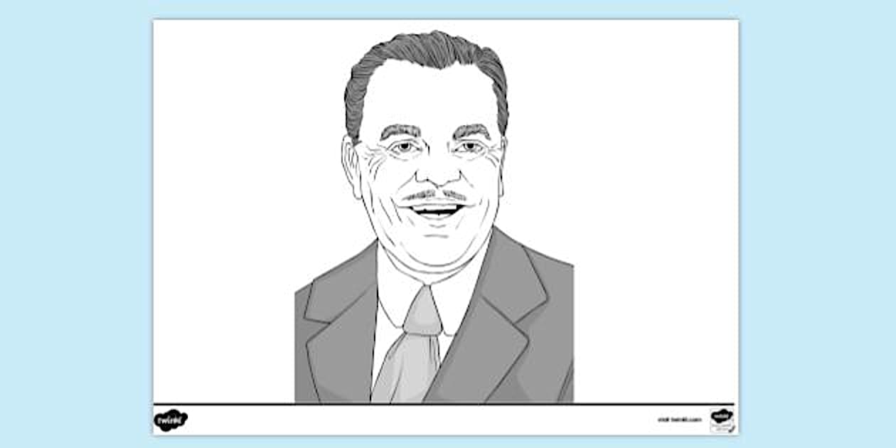 Billy Butlin Colouring Page (teacher made) - Twinkl