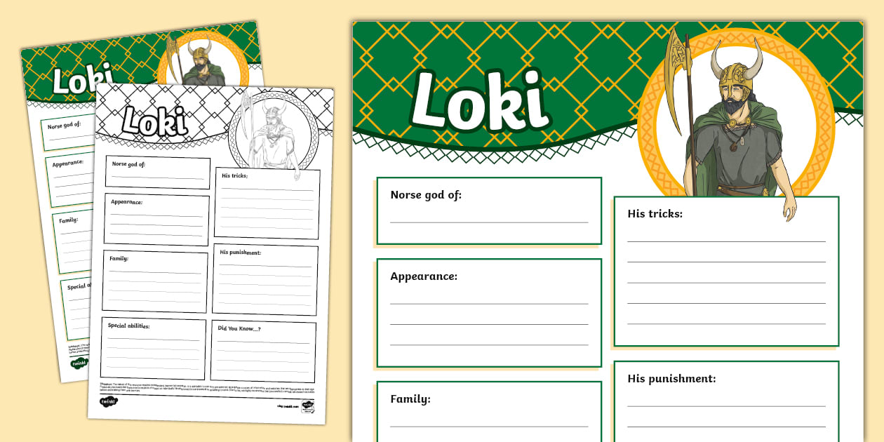 Loki Illustrated Fact File Template (Teacher-Made) - Twinkl