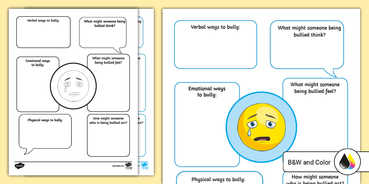 Anti-Bullying Worksheet (teacher made) - Twinkl