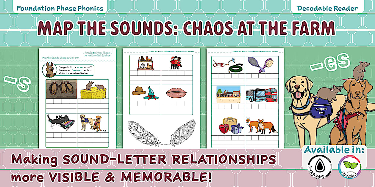 Foundation Phase Phonics -s, -es Decodable Readers - Map the Sounds (CAPS