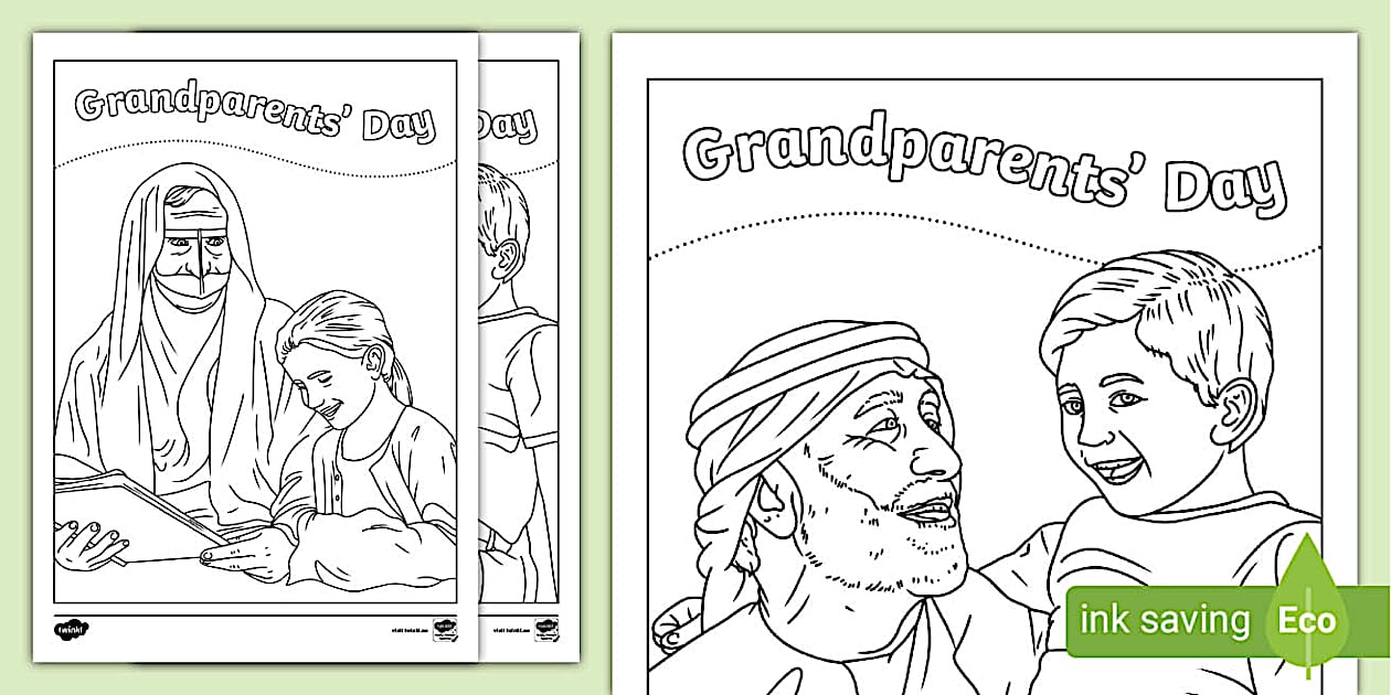 Grandparents Day Colouring Sheets (profesor hizo) - Twinkl