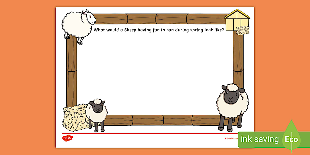 Sheep Drawing Prompt Activity (teacher made) - Twinkl