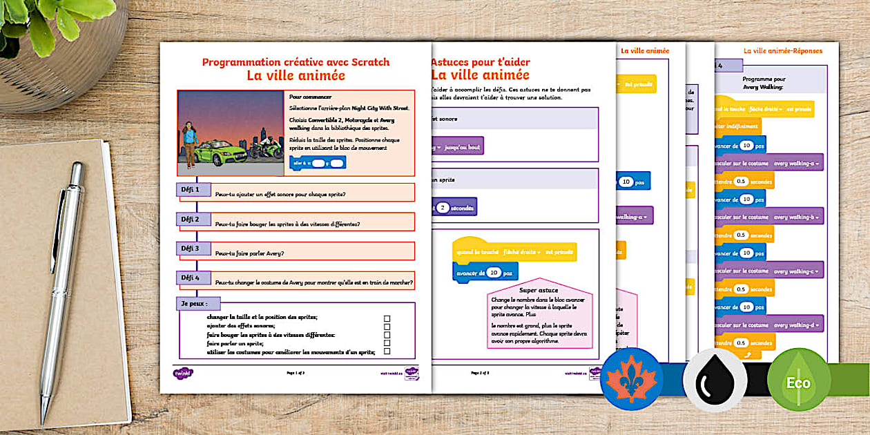 Creative Coding with scratch-Busy City French - Twinkl