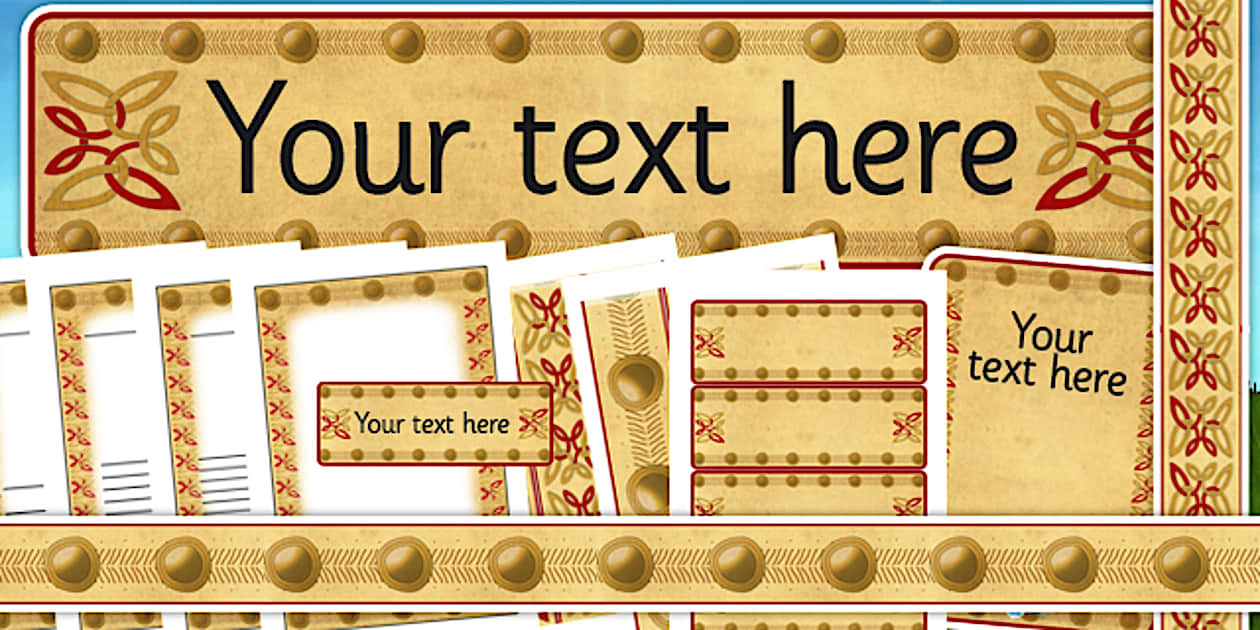 Anglo Saxon Themed Editable Display Pack (teacher made)